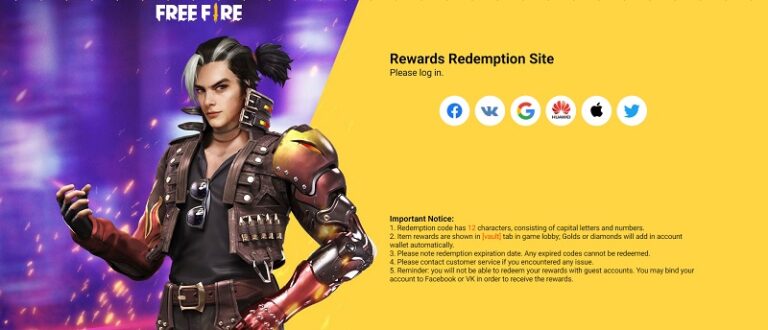 FF Rewards Redemption Site To Redeem Free Fire Codes In 2023